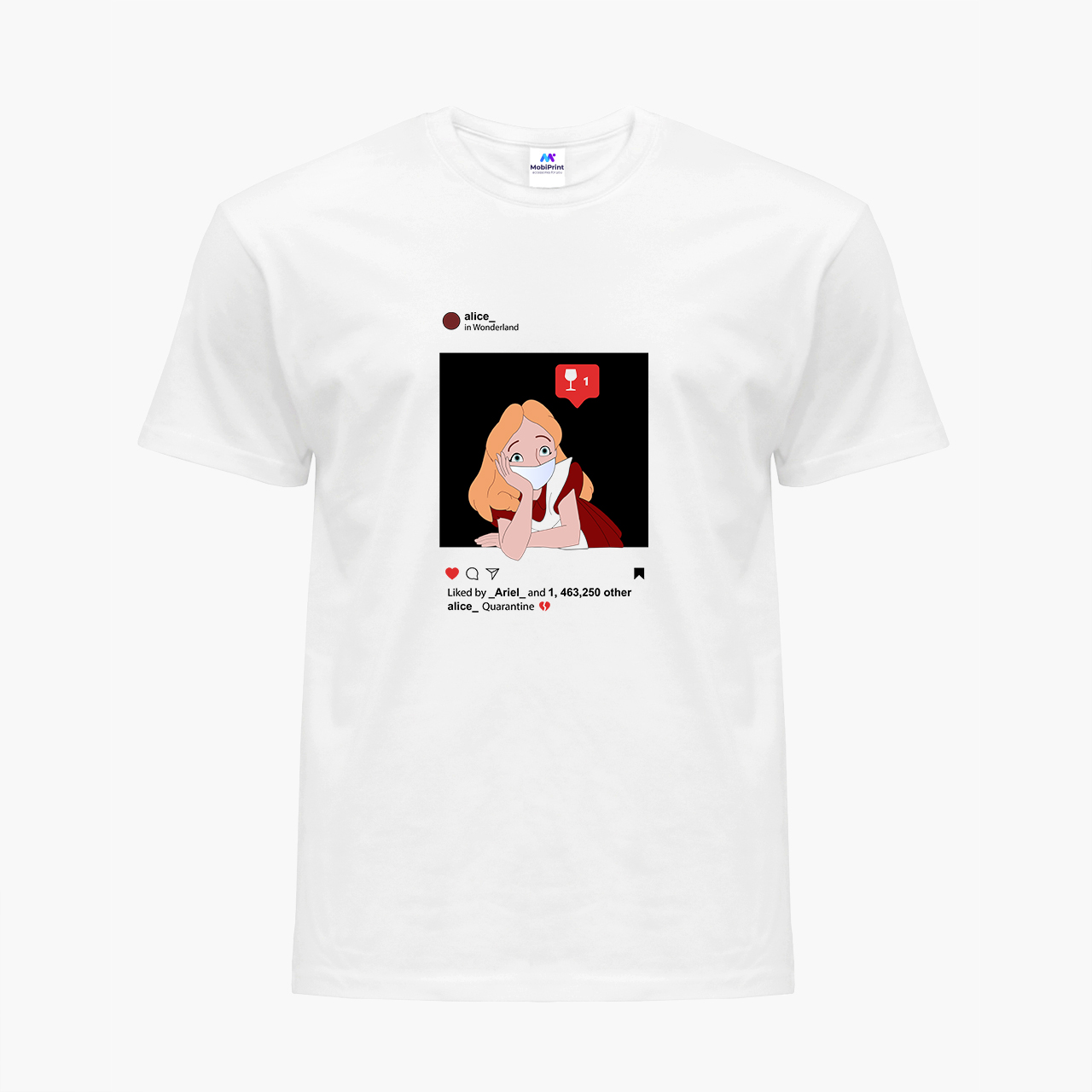 Футболка женская Алиса Дисней (Alice Disney) - Карантин (8976-1419) XL ...