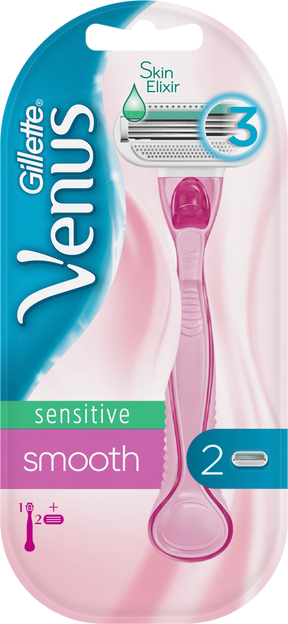 Станок для бритья женский (Бритва) Venus Smooth Sensitive с 2 сменными ...