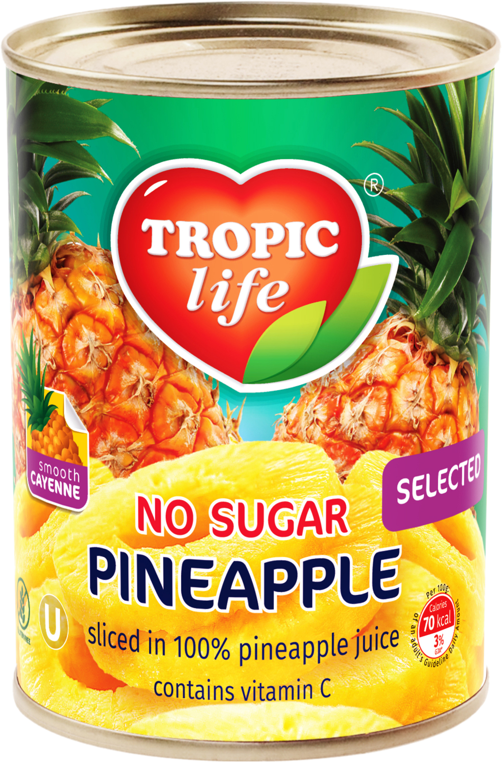 Ананас кольцами Tropic Life в собственном соку без сахара 580 мл ...