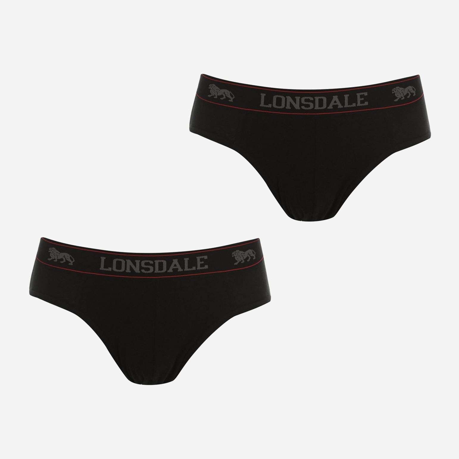 Набор трусов слипы мужской Lonsdale 421069-03 2XL 2 шт Черные – в ...