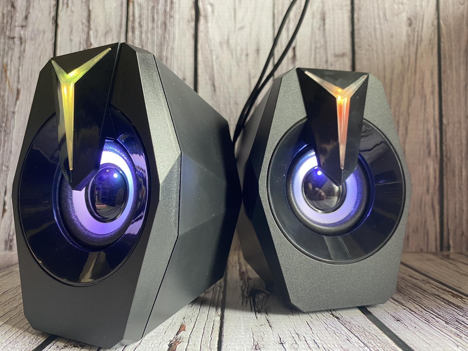 Колонки для Пк и ноутбука компьютерные с подсветкой Prime K8 черные ...