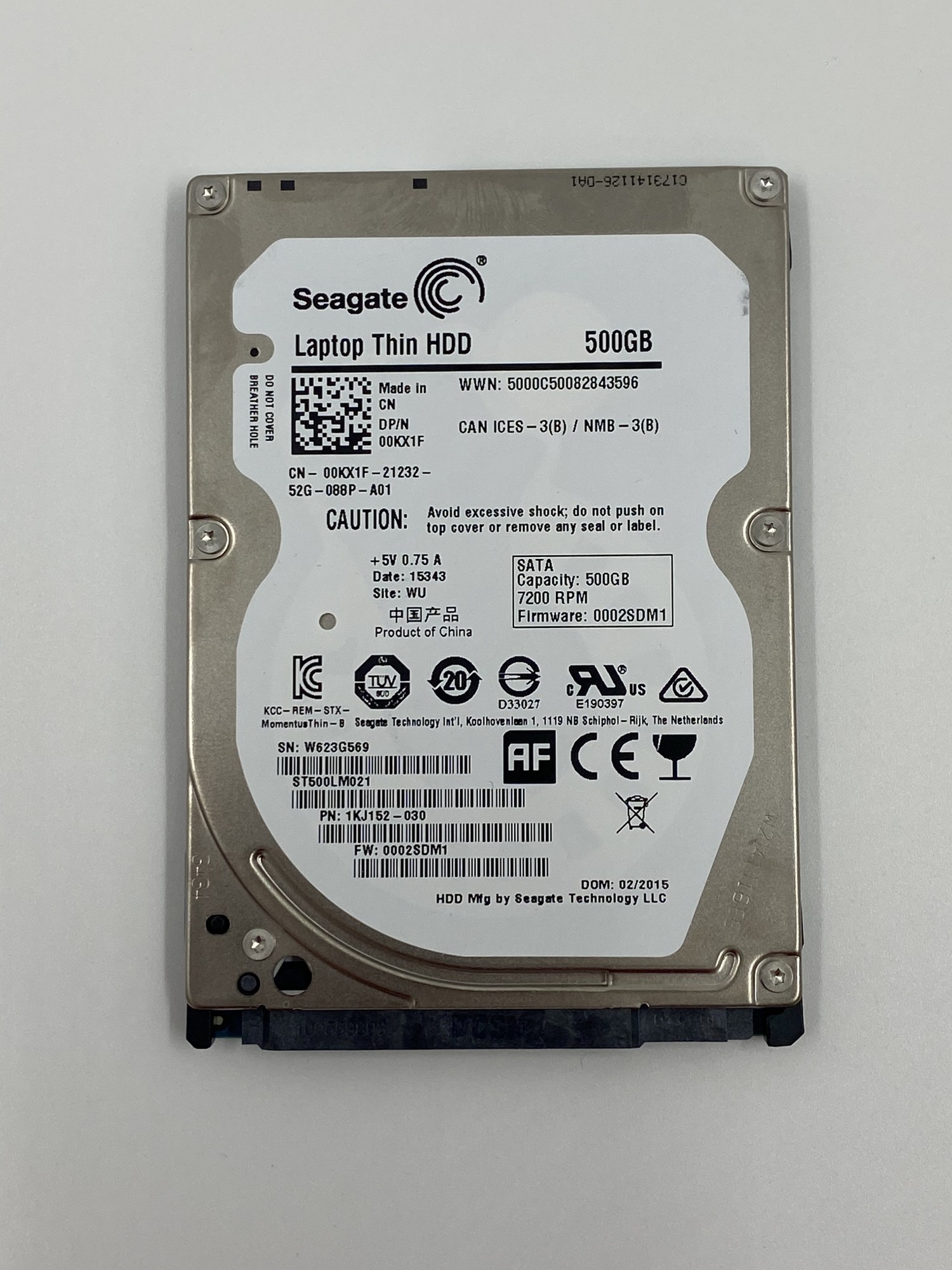 Жесткий диск Seagate Laptop Thin HDD 500GB 7200rpm 32MB (ST500LM021-1KJ152-030) 2.5 SATA III Б/У ...