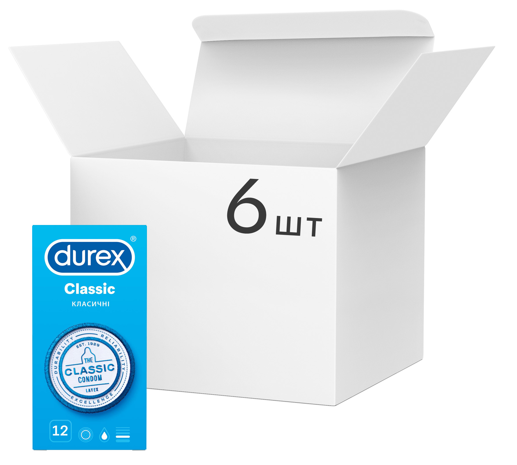 Презервативи Durex Classic 12 шт х 6 пачок 5010232098152 в інтернет магазині Rozetka