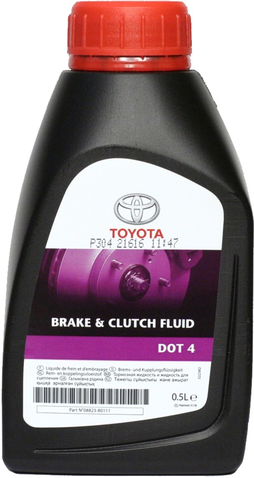 Тормозная жидкость Toyota DOT 4 Brake & Clutch Fluid 0.5 л (0882380111 ...