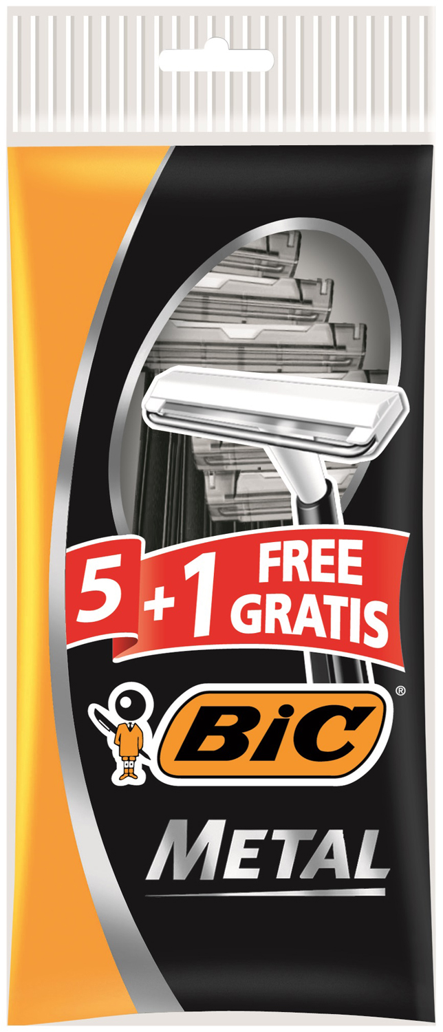 Набор бритв без сменных картриджей Bic Metal 5 +1 шт (3086126766171 ...