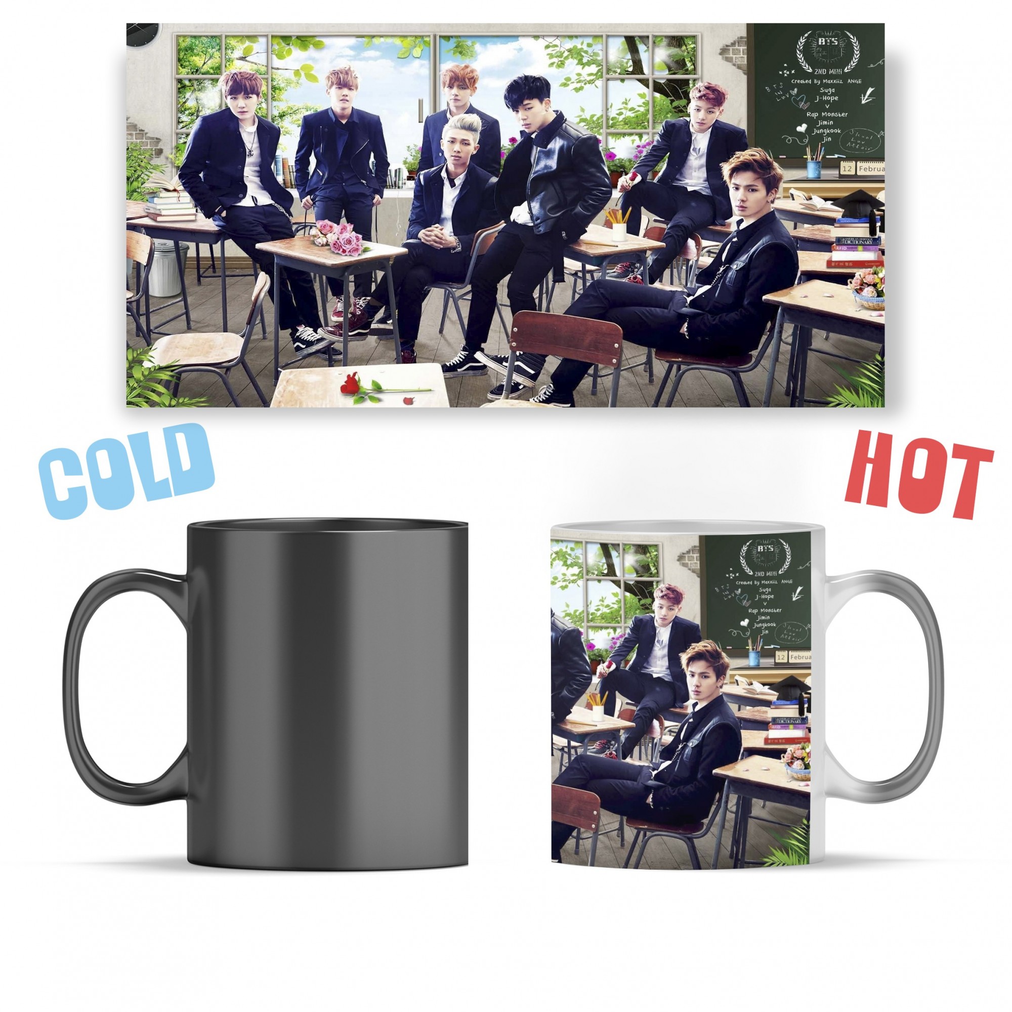 Чашка Хамелеон Bangtan Boys BTS БТС 001 Черная – фото, отзывы ...