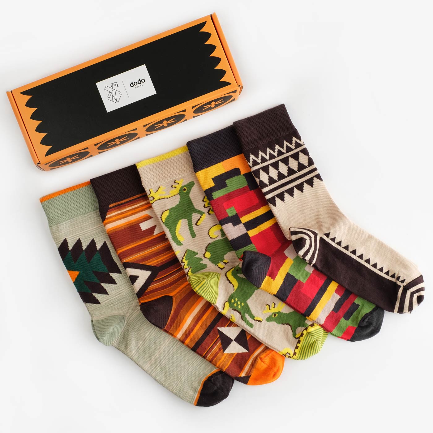 Набір з 5 пар шкарпеток в подарунковій коробці Dodo Socks - Гуцульська ...