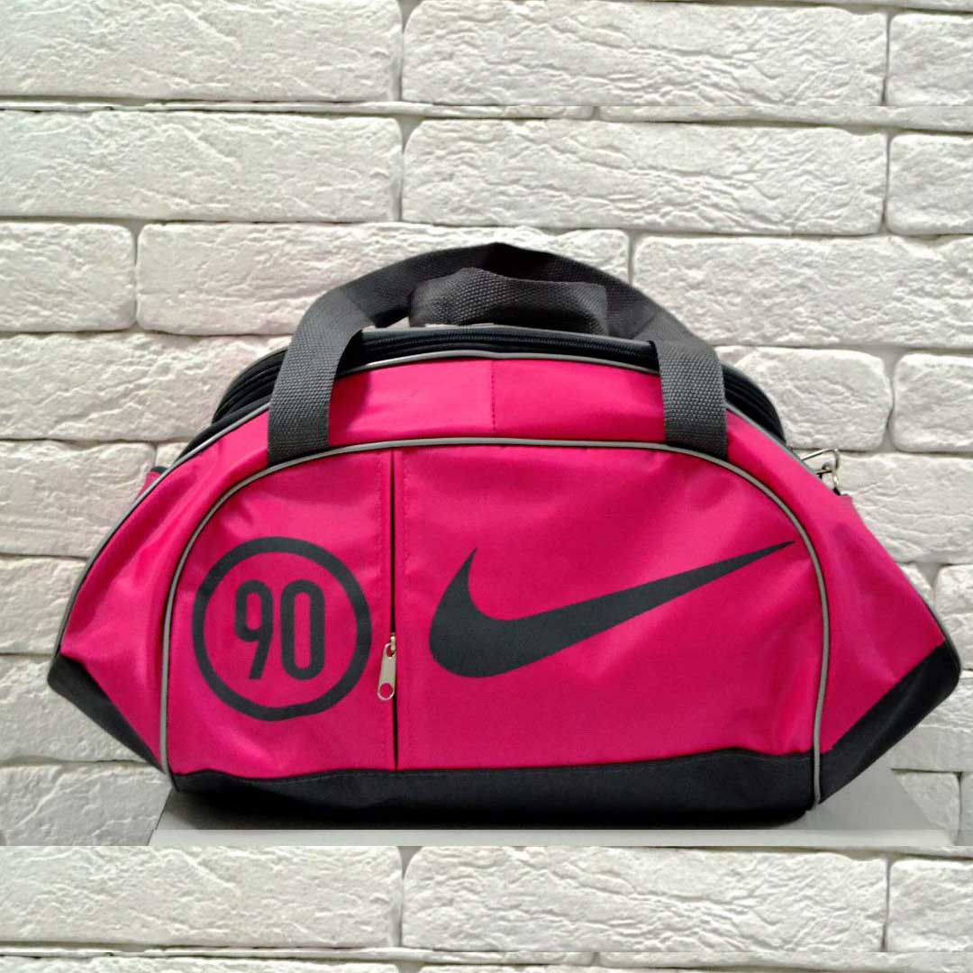 Женская сумка найк, Nike 90 спортивная с плечевым ремнем. Розовая с ...