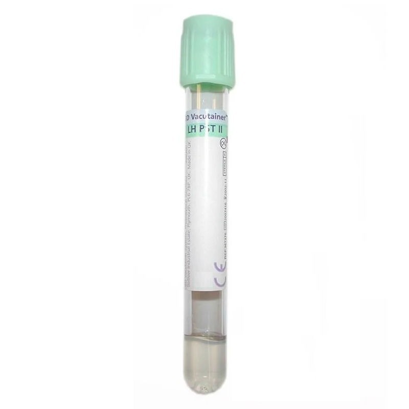 Пробирка гепарин лития + гель BD Vacutainer со светло-зеленой крышкой 3 ...