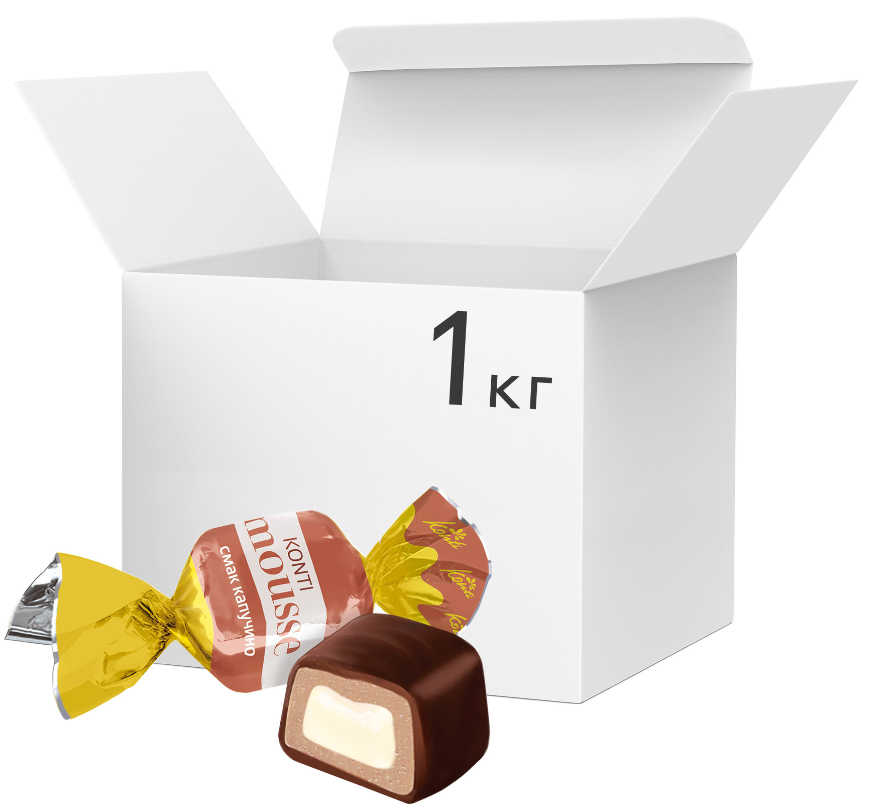 Упаковка конфет Konti Конти-Мусс Капучино 1 кг (4823088606430 ...