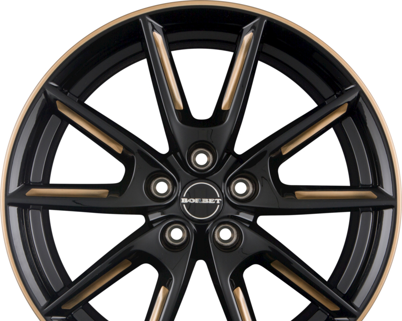 BORBET LX18 Black Glossy Gold Spoke Rim R18 W8 PCD5x112 ET48 DIA66.6 – низкие цены, кредит ...