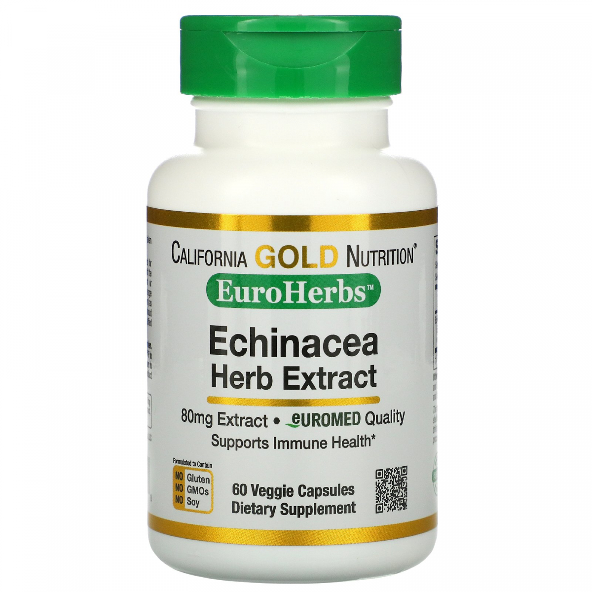 Экстракт эхинацеи California Gold Nutrition (Echinacea Herb Extract) 80 ...