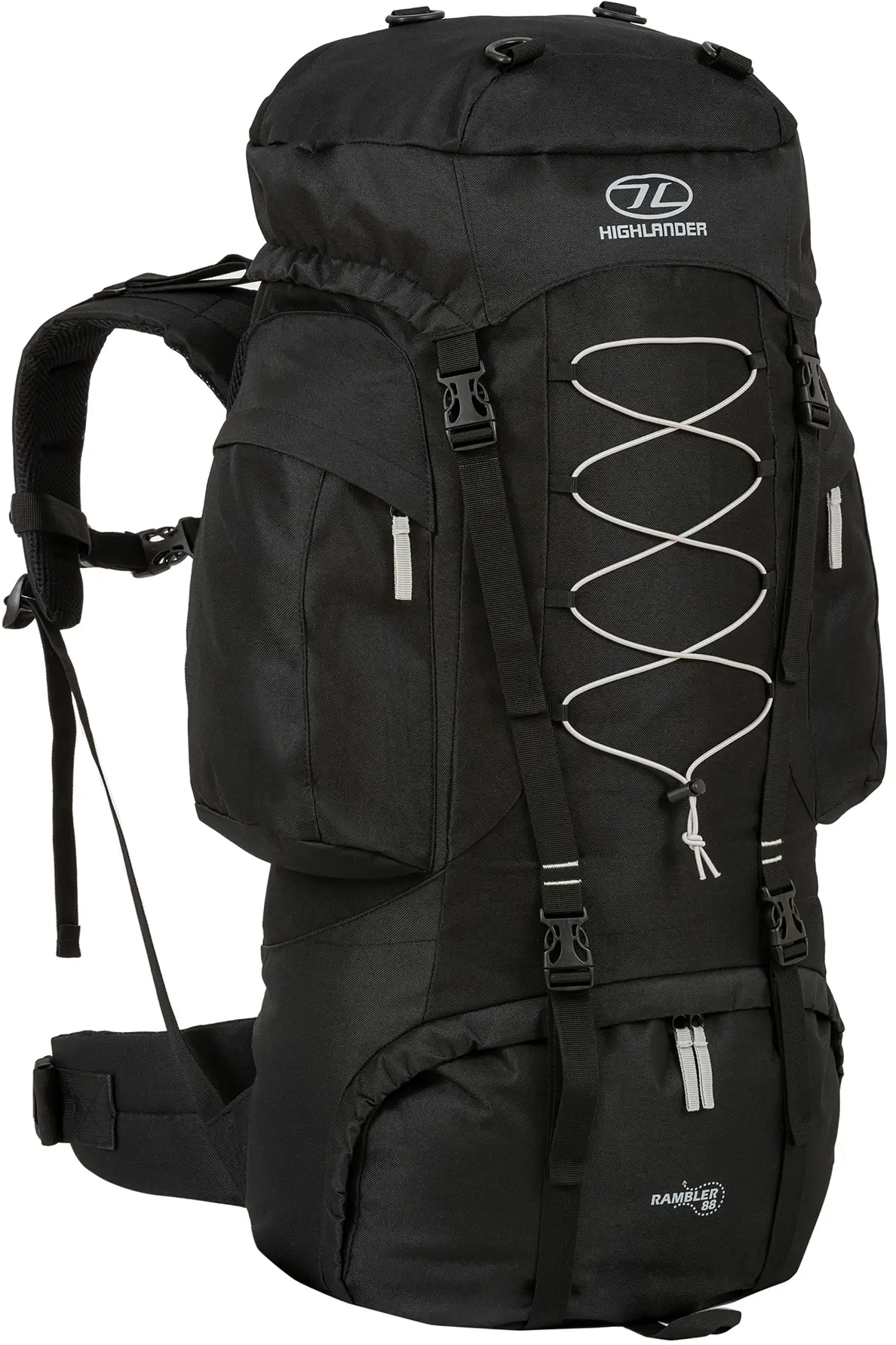 Рюкзак туристический Highlander Rambler 88 л Black/Silver ...