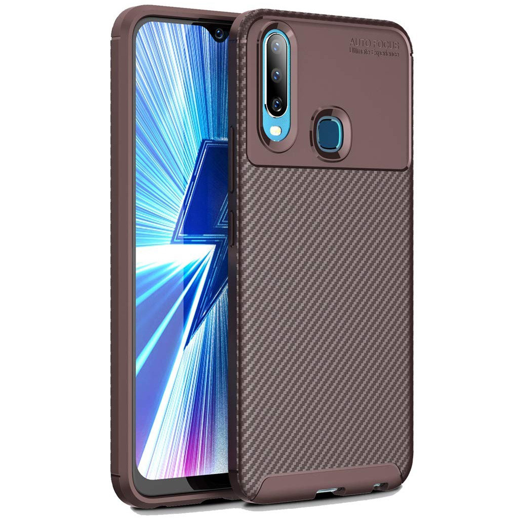 Чехол Carbon Case для Vivo Y17 / Y3 / U3x / U10 / Y15 / Y12 Brown ...