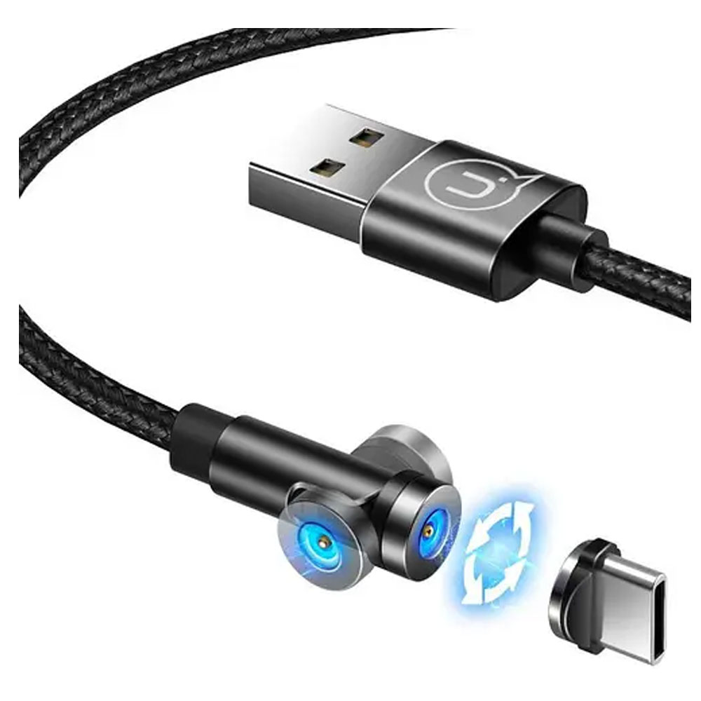 Кабель Usams U59 US-SJ472 Rotatable Magnetic cable Type-C 1m Black ...
