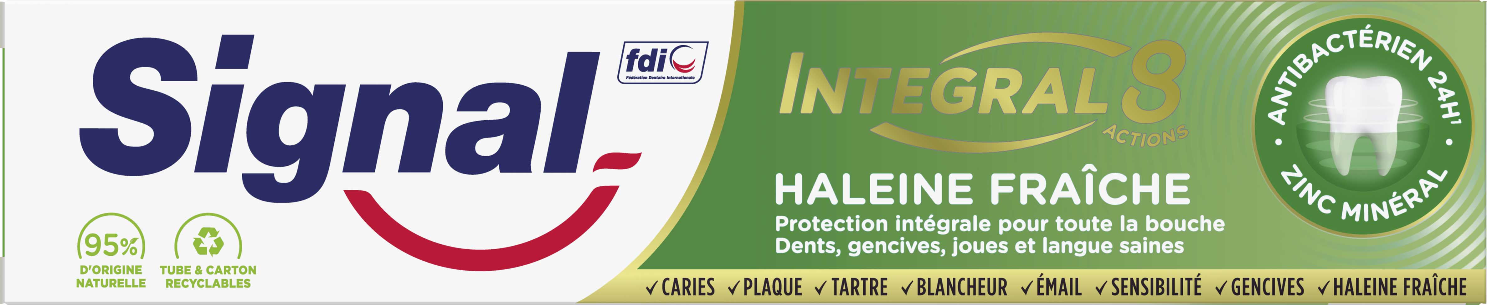 Зубная паста Signal Integral 8 Природная свежесть 75 мл (8720182012364 ...