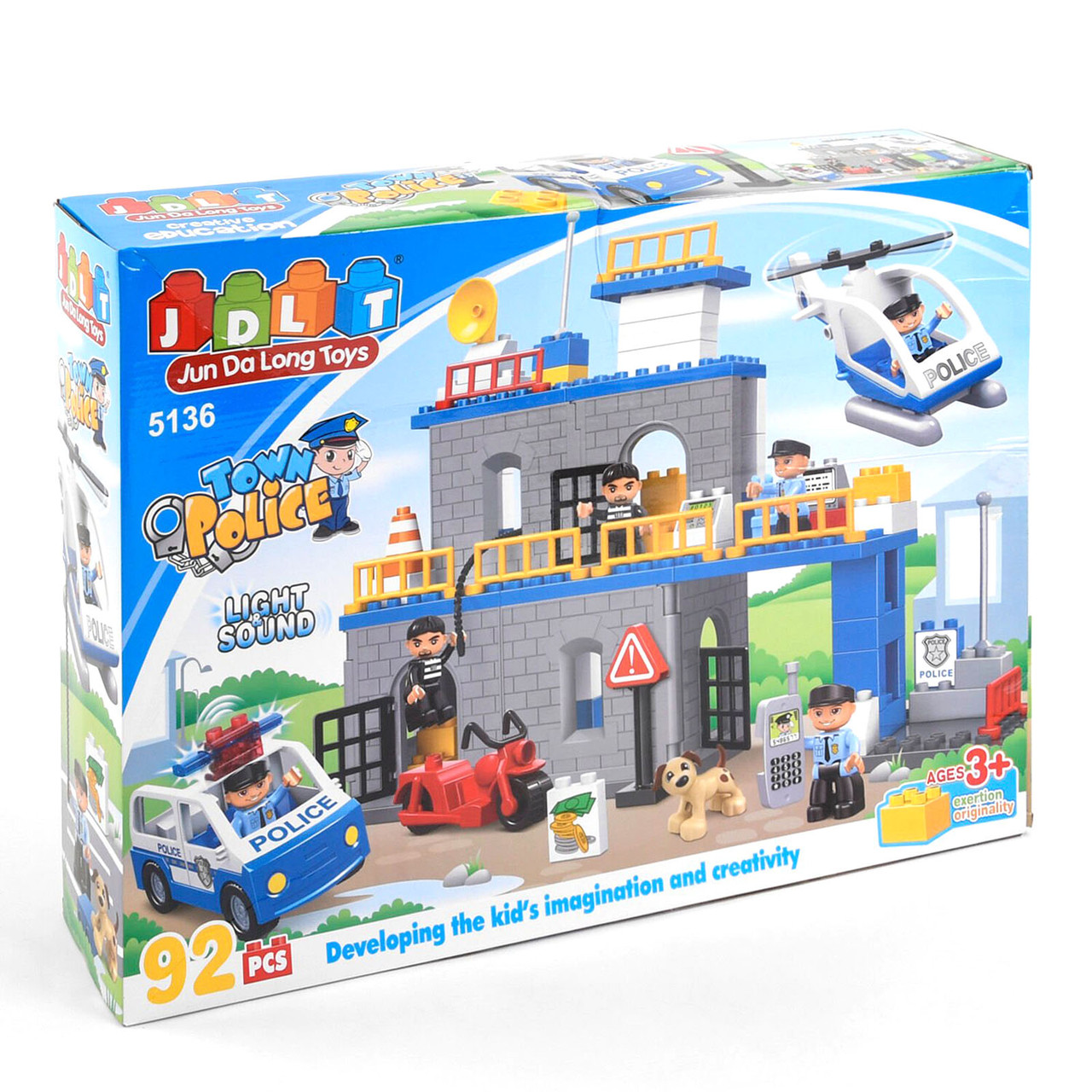 Конструктор «Полицейский участок, 92 деталей, разноцветный». Производитель - JDLT (11027048 ...