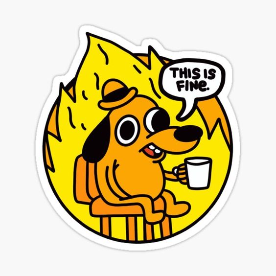 Стікер This is Fine 01 – фото, відгуки, характеристики в інтернет ...