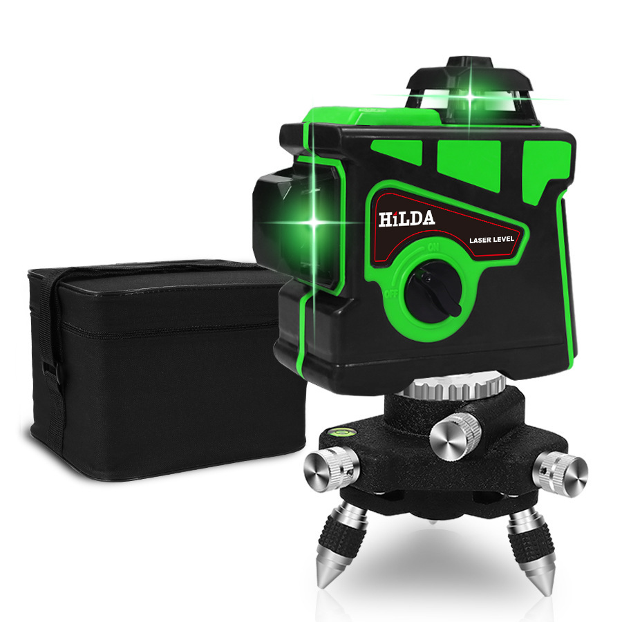 Лазер Уровень Нивелир HILDA 3D - 12 Линий Laser Level green (LS082 ...