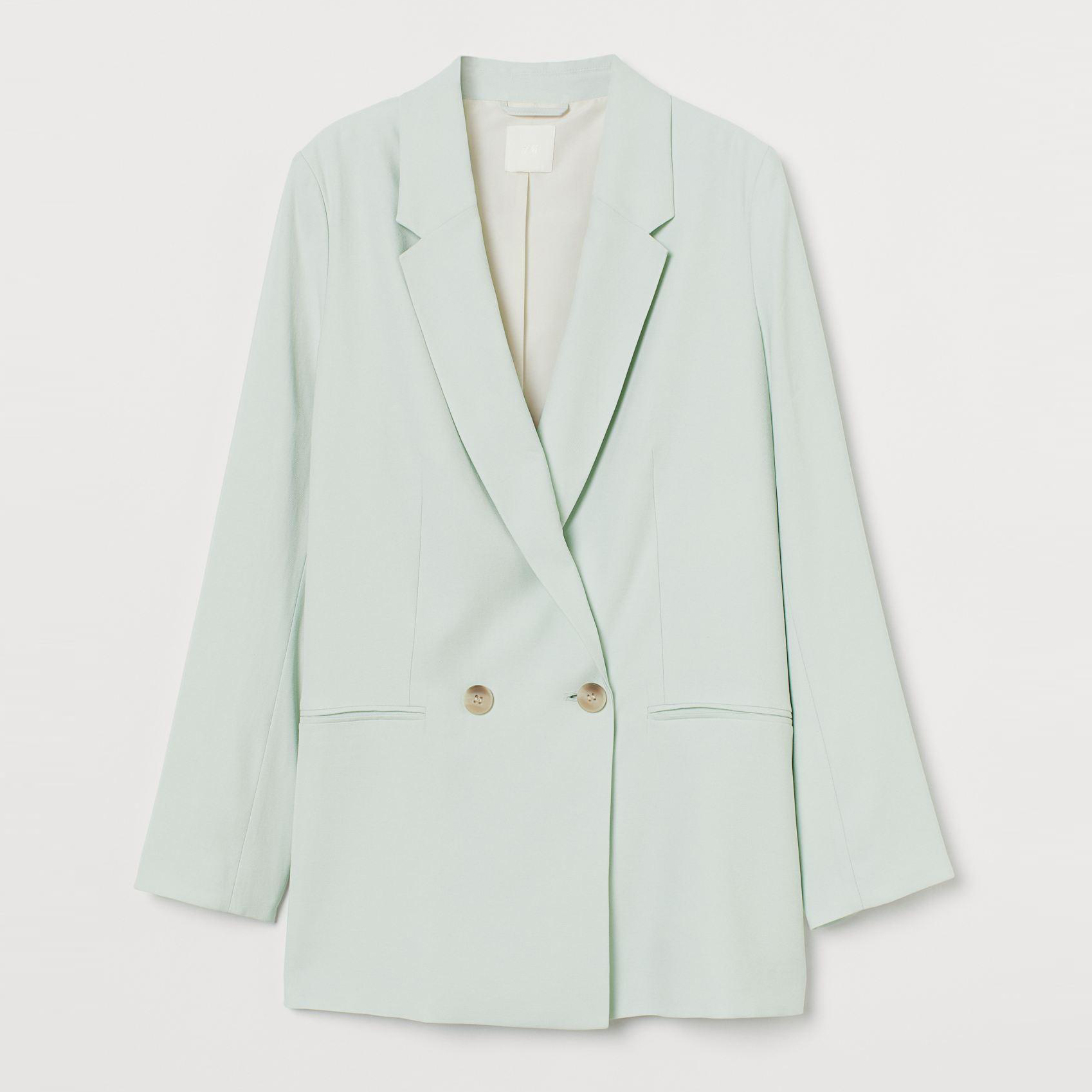 Пиджак женский H&M XAZ309632UFBK XXL Бледно-бирюзовый (DD8000005915462 ...