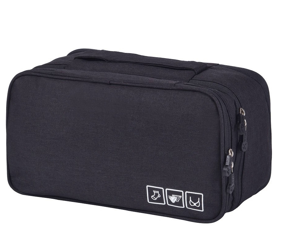 Дорожній органайзер для білизни шкарпеток компактна сумка 9045231 Чорний від продавця