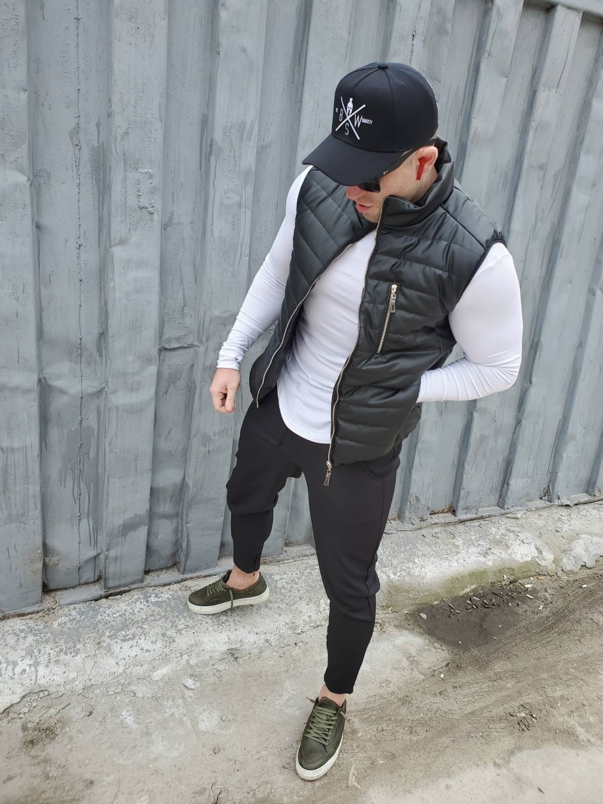 Жилет чоловічий шкіряний Anti-fluff Gosp 2XL Чорний від продавця: Gosp ...