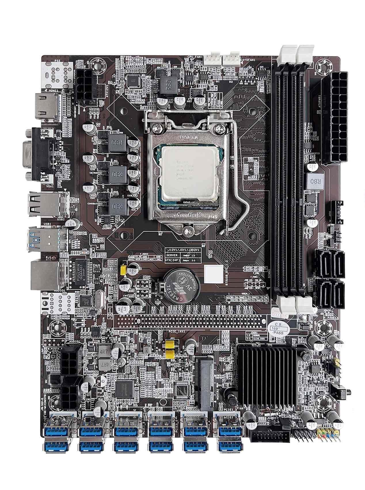 Материнская плата BTC v1.2 (usb 12) (s1151, Intel B75, PCI-E 3.0 x16 ...