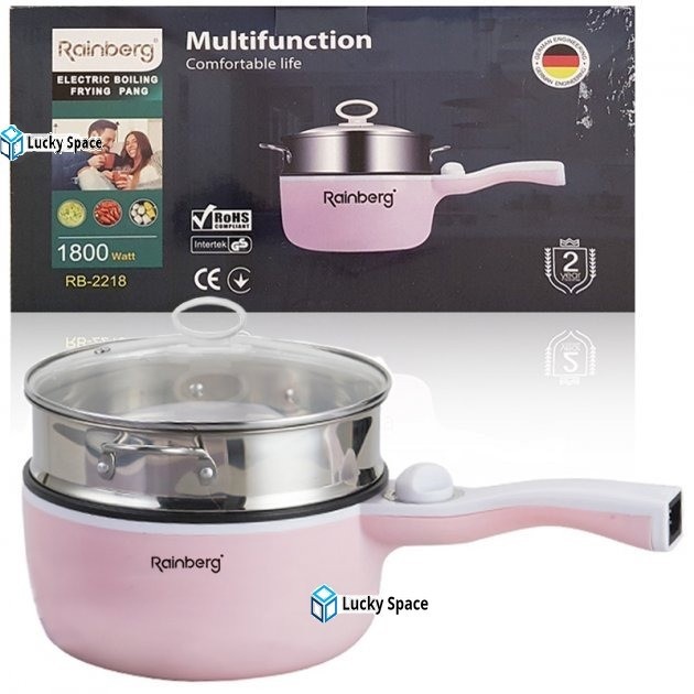 Пароварка-скороварка Rainberg RB-2218 електрична нержавіюча Рожева – низькі ціни, кредит, оплата ...