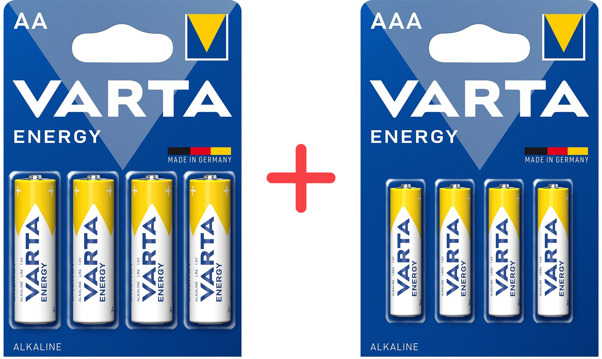 Набір лужних батарейок Varta ENERGY AA (LR06) 4 шт + AAA (LR03) 4 шт ...