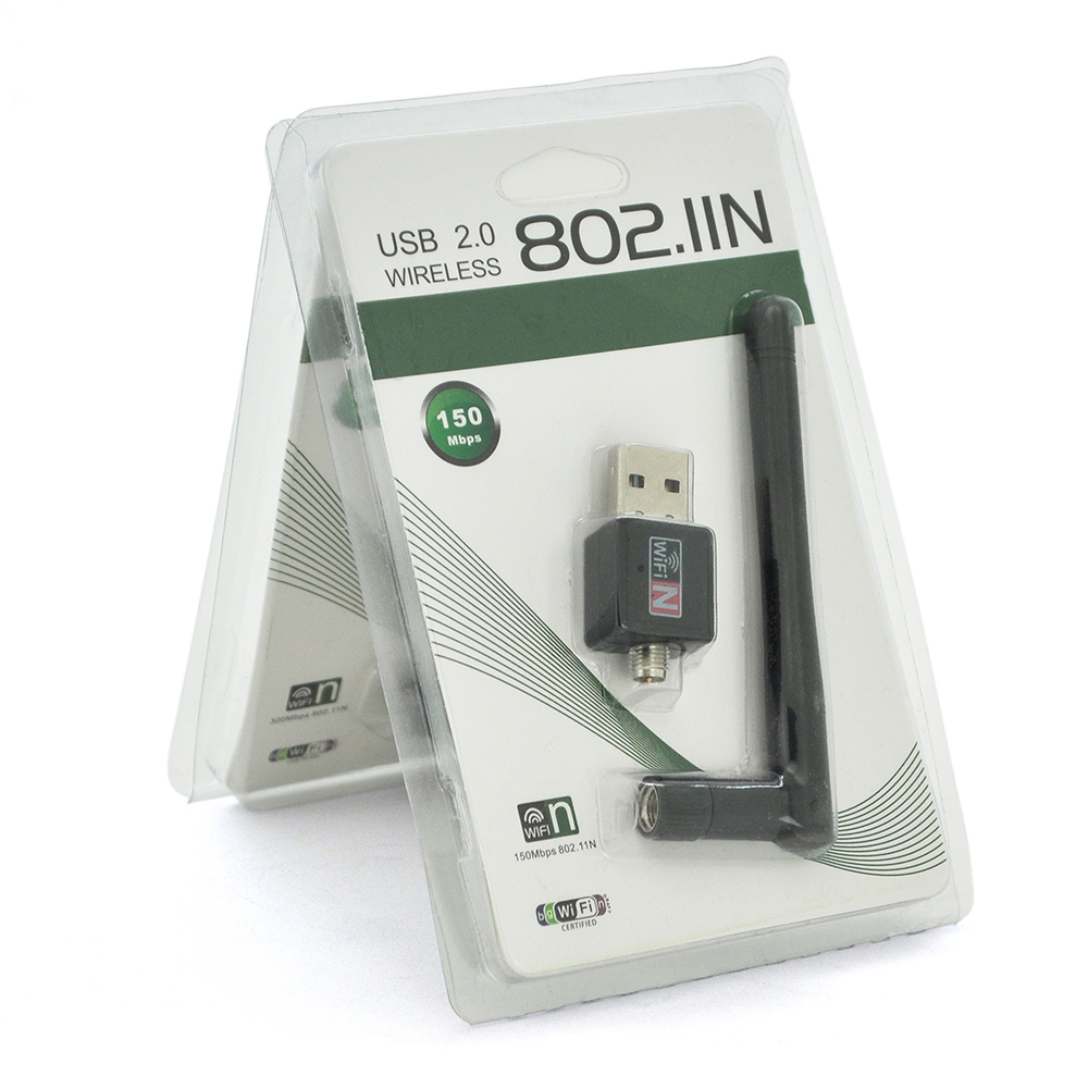 Беспроводной сетевой адаптер с антенной 2DBI Wi-Fi-USB Merlion LV ...