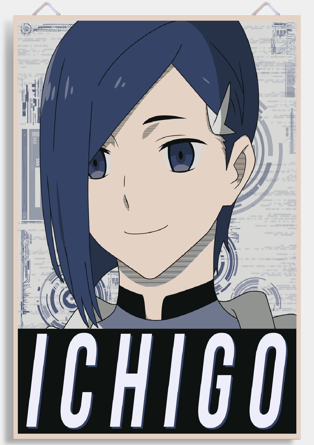 Поп Арт Аниме постер Lets Play Ичиго Ichigo Darling In The Franxx