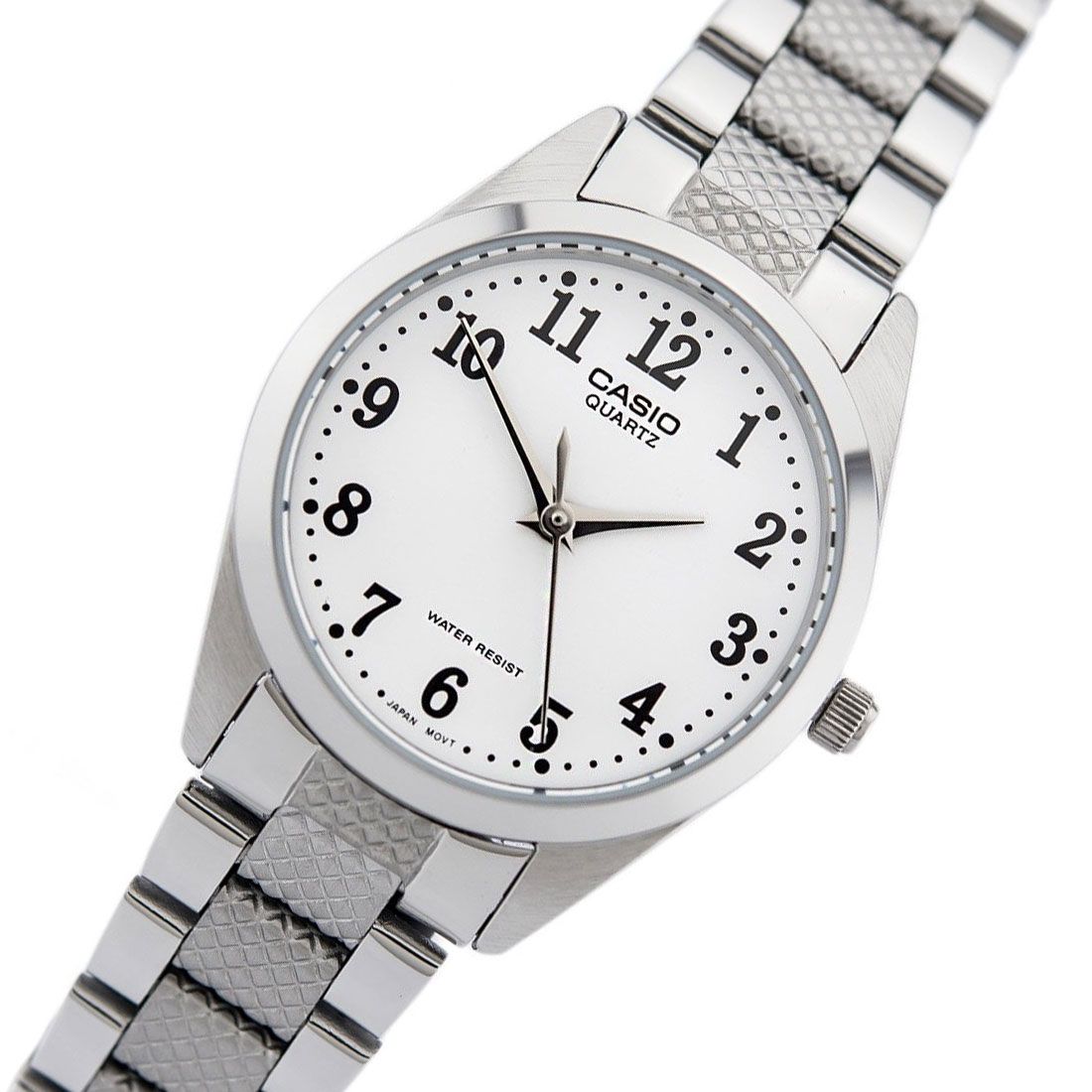 Женские часы Casio LTP-1274D-7BDF Прочные Белые с серебристым – низкие ...