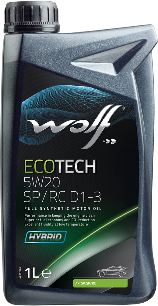 Моторное масло Wolf Ecotech 5W-20 SP/RC D1-3 1 л (1050523) – фото ...