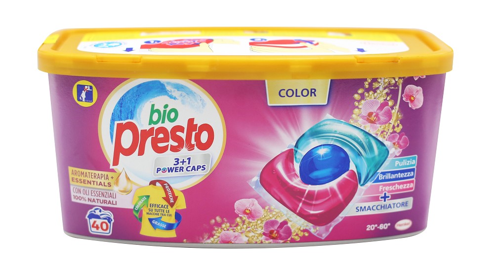 Гель-капсулы для стирки Bio Presto Power Caps Color 40 стирок – фото ...