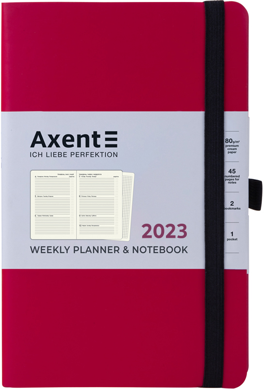 Еженедельник 2023 Axent Partner Soft 125x195 мм фуксия (8506-23-10-A) – фото, отзывы ...