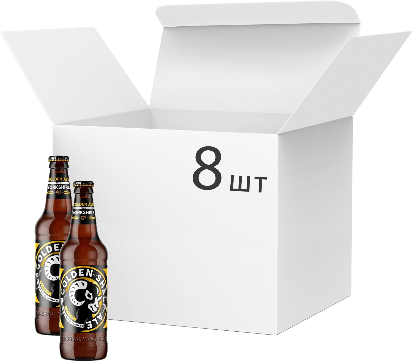 Упаковка пива Black Sheep Golden Sheep Ale светлое непастеризованное ...