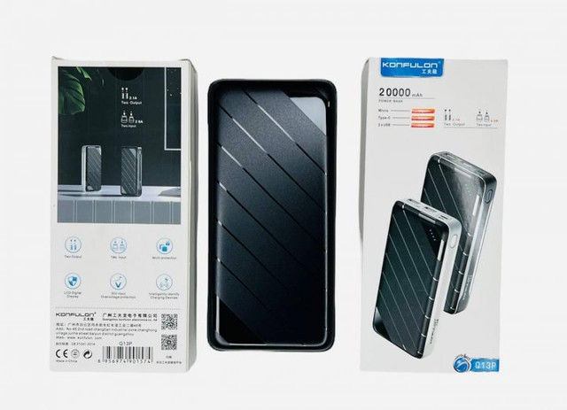 Внешний аккумулятор повербанк power bank Konfulon Q13P 20000mAh 2.1A 5W Black (338119) – фото ...