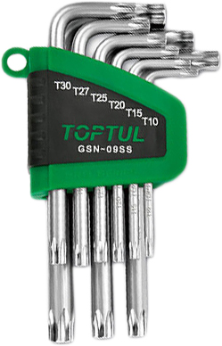 Набор ключей TORX Toptul Г-образных T10-T50 9 предметов (GSN-09SS ...