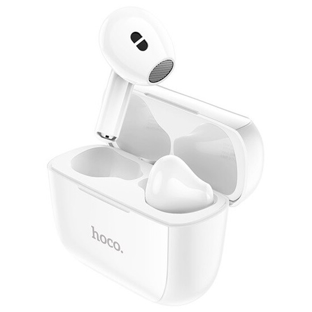 Bluetooth наушники гарнитура Hoco EW12 Clear с зарядным кейсом, White ...