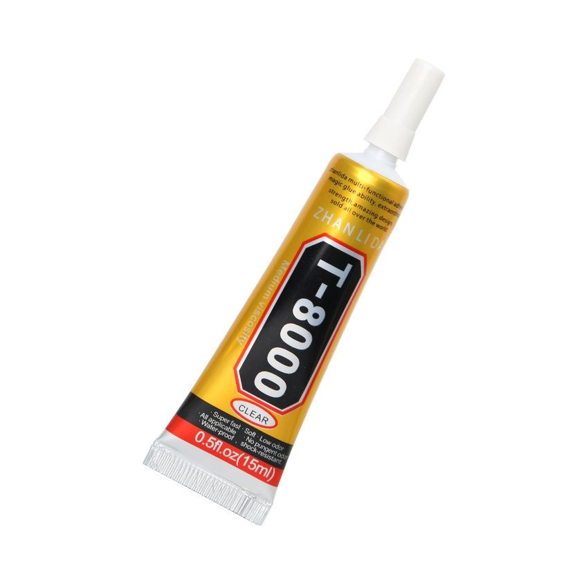 Клей Силіконовий T-8000 (15 ml) прозорий, металевий дозатор – низкие ...