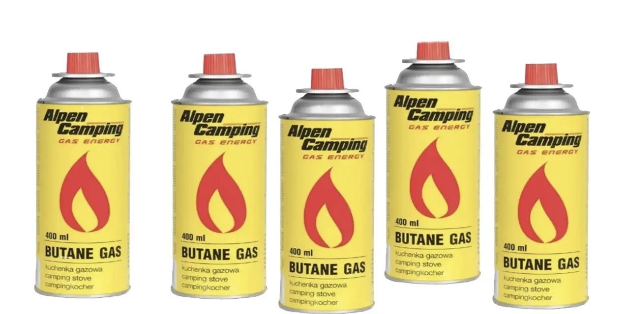 Газовий балон для пальника цанговий газовий туристичний картридж 400ml ...