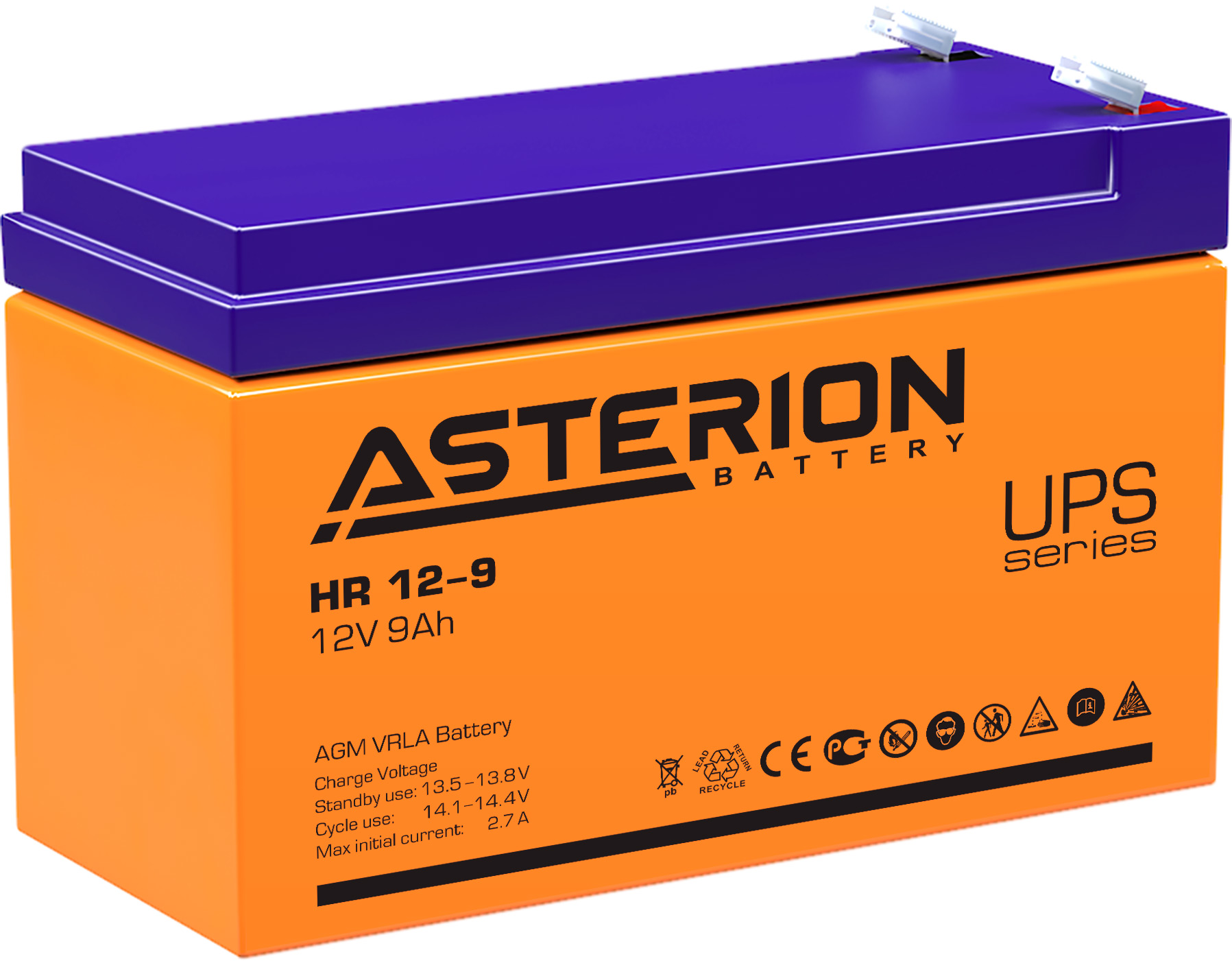 Аккумуляторная батарея Asterion HR 12-9 12V 9 Ah – фото, отзывы, характеристики в интернет ...