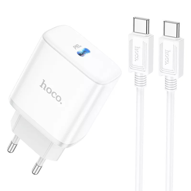 Сетевое зарядное устройство Hoco C104A 20W Type-C с быстрой зарядкой и ...