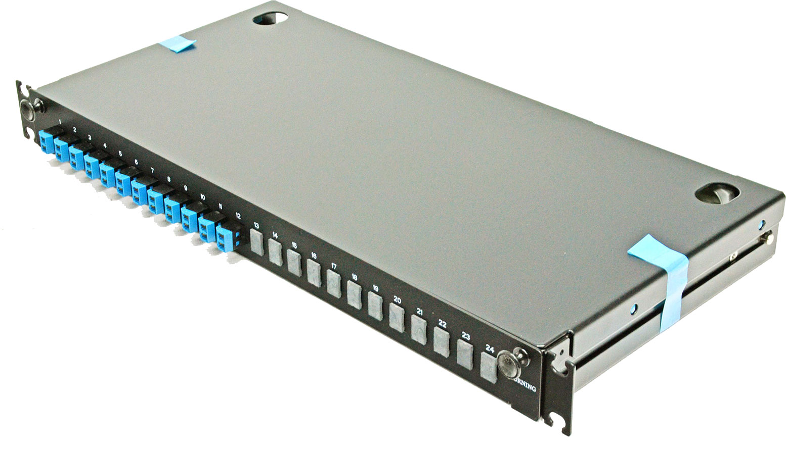 Оптическая панель Corning 12xLC Duplex адаптера, SM, OS2 1U Черная ...