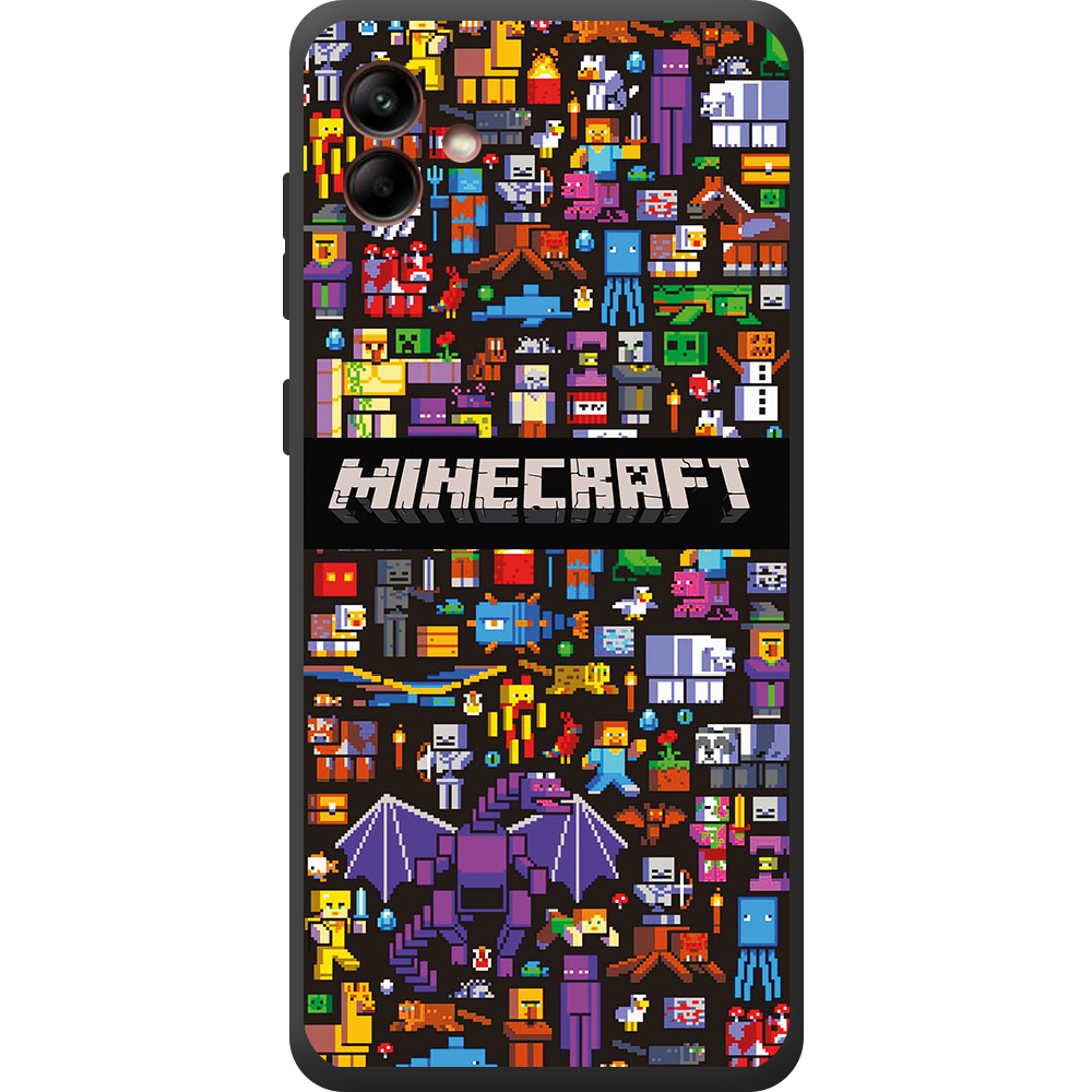 Чехол BoxFace Samsung Galaxy A04e (A042) Minecraft Mobbery Черный ...