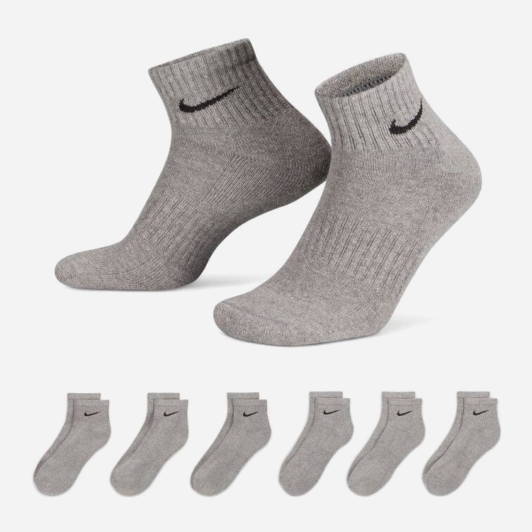 Набор носков Nike U Nk Everyday Csh Ankl 6Pr SX7669-064 38-42 3 пары ...