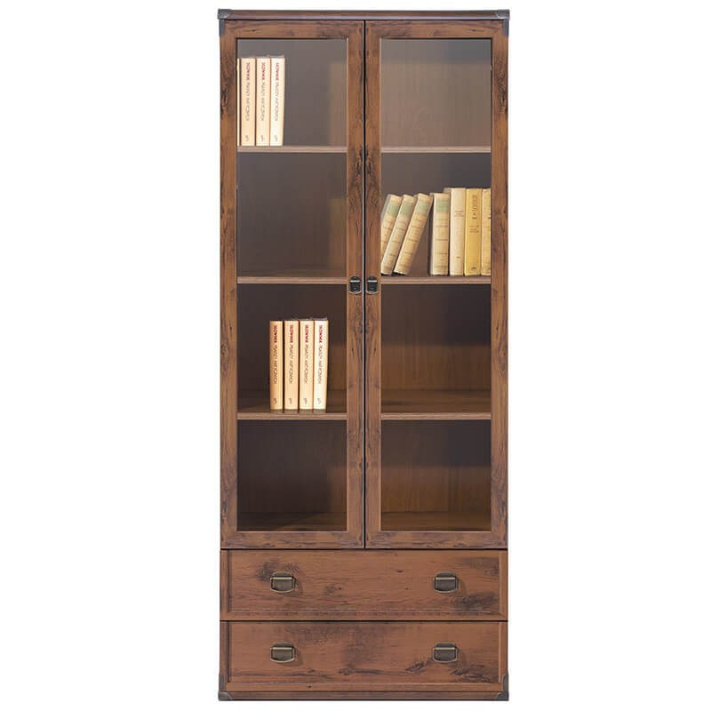 Вітрина у вітальню Gerbor Holding Індіана JWIT2D2S/80 -800х400х1955 із ДСП, колір дуб шуттер ...