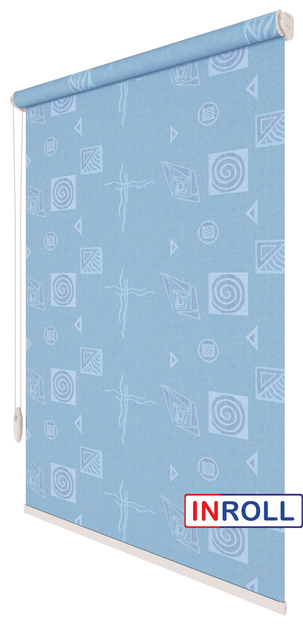 Ролета тканевая INROLL Есо-Standart 25х165 см Ikea Голубой 1802 – фото ...