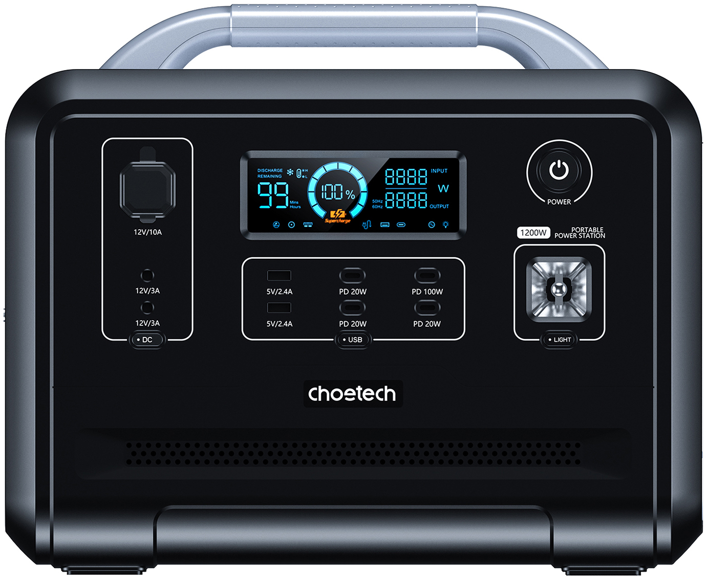 Зарядна станція CHOETECH 1200Wh Bidirectional charging power station ...