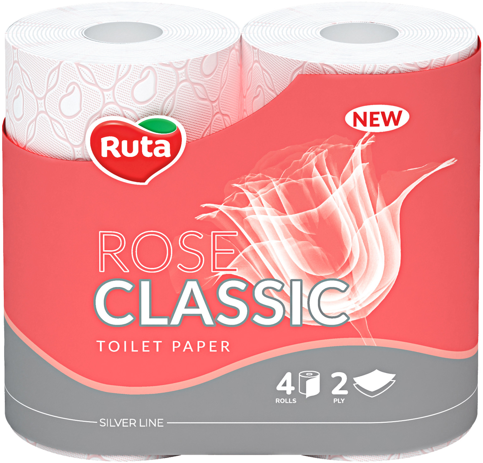 ROZETKA | Туалетная бумага Ruta Classic Rose 2 слоя 4 рулона ...